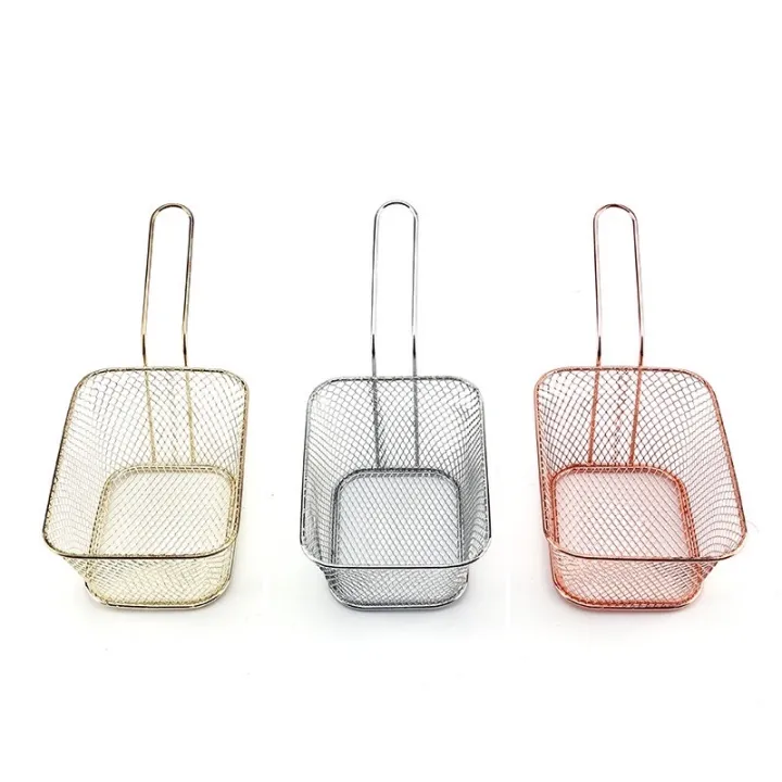 Kitchen Frying Net Stainless Steel Square Mesh Fried Basket Kitchen ...