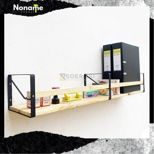 Rak Dinding 1 Meter Tempel Gantung Ruang Kerja Kantor Ambalan Susun ...
