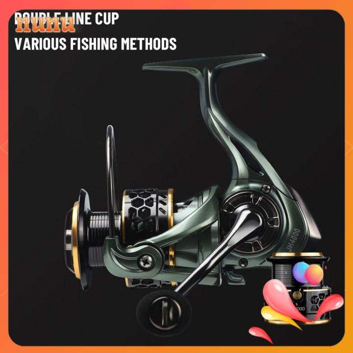 NUNU Durable Sea Pole JH1000 Series 5:2:1 Double Line Cup Micro Wheel ...