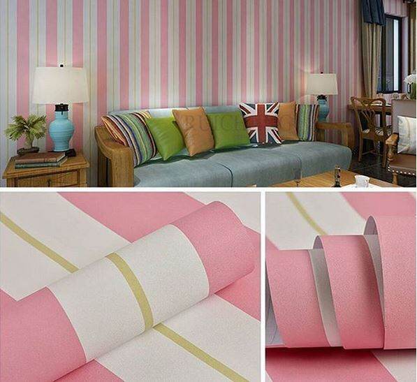 S030 Wallpaper Sticker Garis - Wallpaper Dinding Stripe | Lazada Indonesia