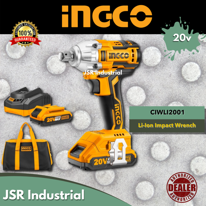 INGCO CIWLI2001 Lithium-Ion Impact Wrench 20V [JSR | ICT] | Lazada PH