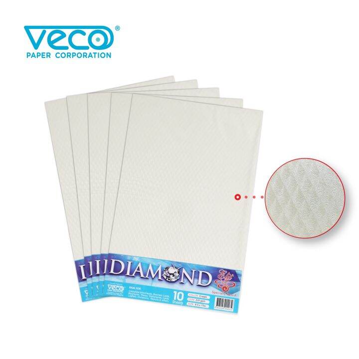 Veco Elit Board Diamond 220gsm 8.5x13in (10shts/set x 5sets) | Lazada PH