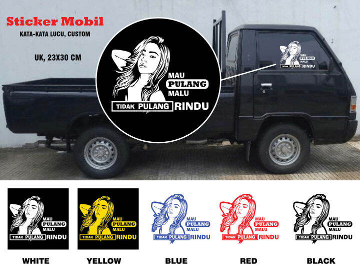 sticker kata-kata lucu di mobil dan bisa custom Nama, warna dan model ...