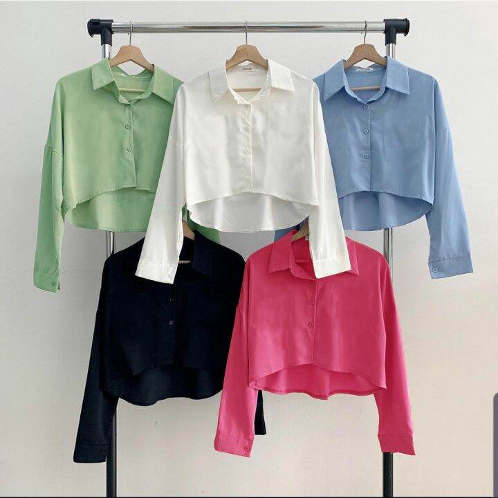 Kemeja Crop Top Wanita Unique Ld116 Fit XXL | Lazada Indonesia