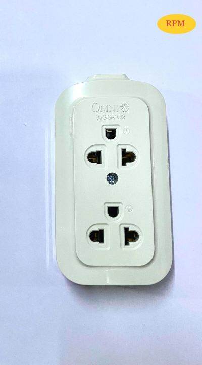 Omni Surface Convenience Outlet 2-Gang with Ground (WSG-002) | Lazada PH