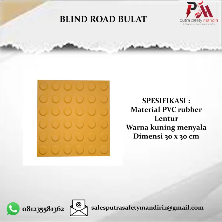 BLIND ROAD BULAT RUBBER RAMBU PEMANDU ARAH JALAN LALU LINTAS TROTOAR ...