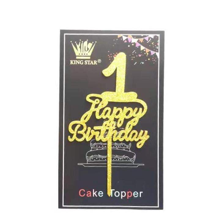 KES HBD WITH NUMBER CAKE TOPPER 0-9 COD | Lazada PH