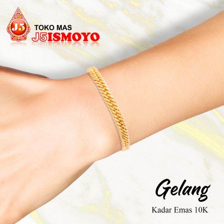 Gelang Emas Rantai Holo Polos Pria/Wanita J5 Ismoyo | Lazada Indonesia