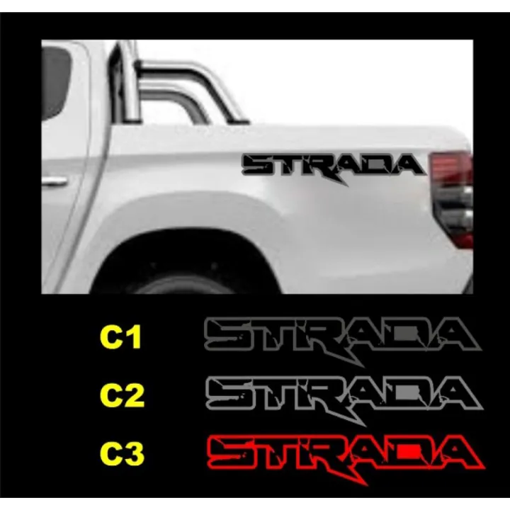 HOT SALE Mitsubishi Strada Stickers Crack Design With Highlights ...