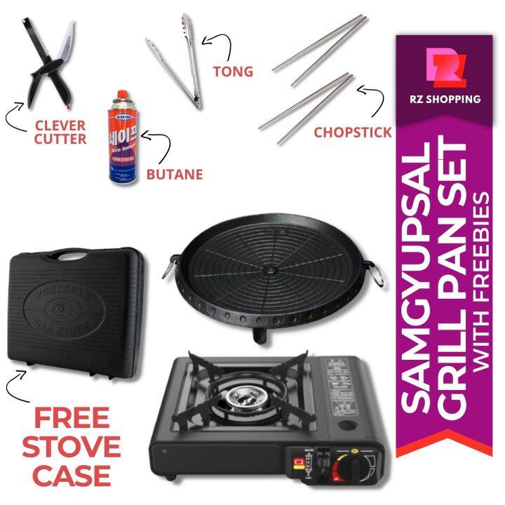 SAMGYUPSAL GRILL PAN SET BEST FOR SAMGYUPSAL, Samgyupsal, Portable ...