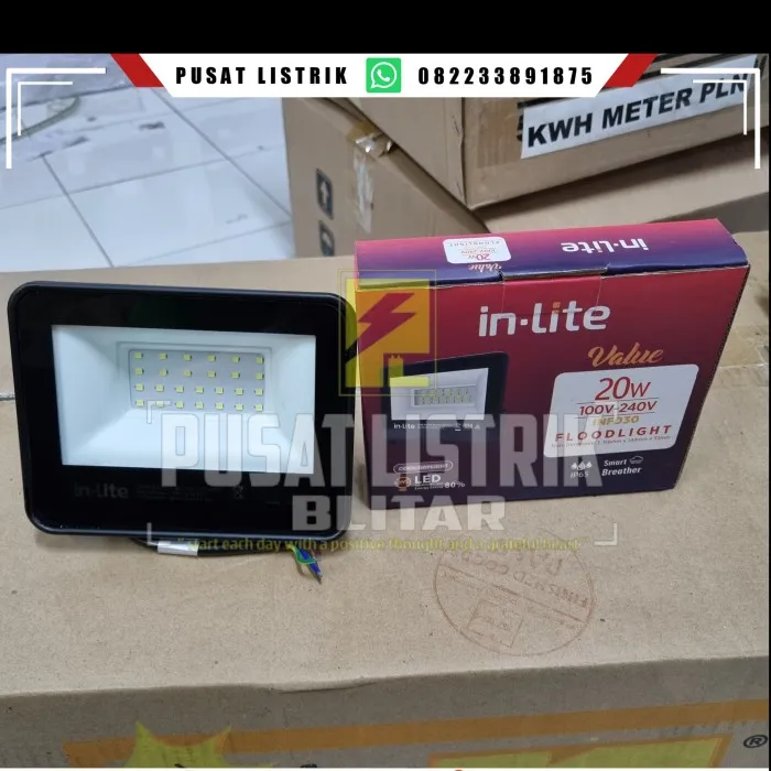 LAMPU SOROT FLOODLIGHT LED INLITE VALUE 20W 20 WATT - INF030 - | Lazada ...