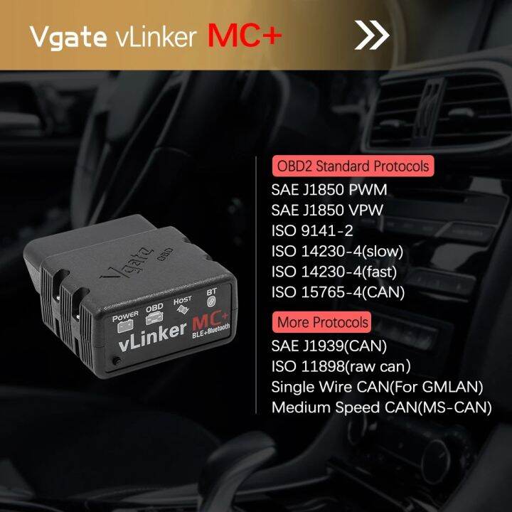 Vgate vLinker MC+ ELM327 V2.2 OBD 2 OBD2 Scanner WIFI BimmerCode ...
