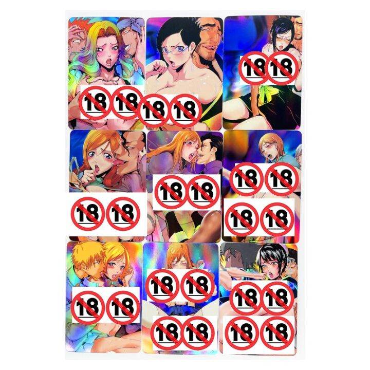 9Pcs/Set BLEACH ACG Matsumoto Rangiku Inoue Orihime Toys Hoies Hoy Collectibles Game Collection ...