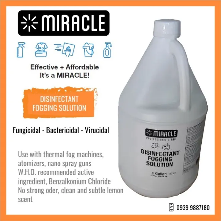 practical Miracle Disinfectant Fogging Solution 1 Gallon | Lazada PH practical Miracle Disinfectant Fogging Solution 1 Gallon | Lazada PH