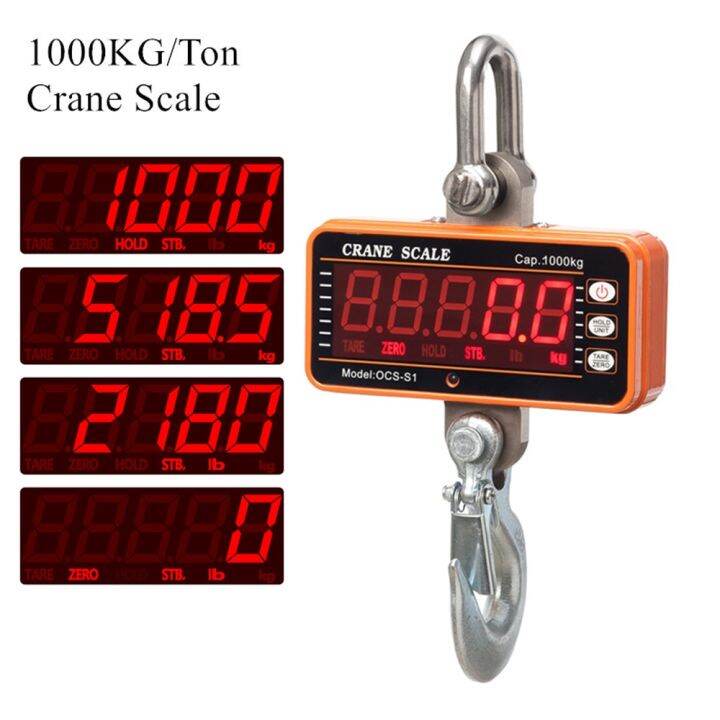 Crane Scale 1000kg 1ton 2000lb Ocs S1 Digital Balance Lcd High Accurate
