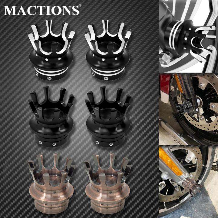 Motorcycle Front Axle Nut Cover Cap Bolt For Harley Touring Road Glide ...