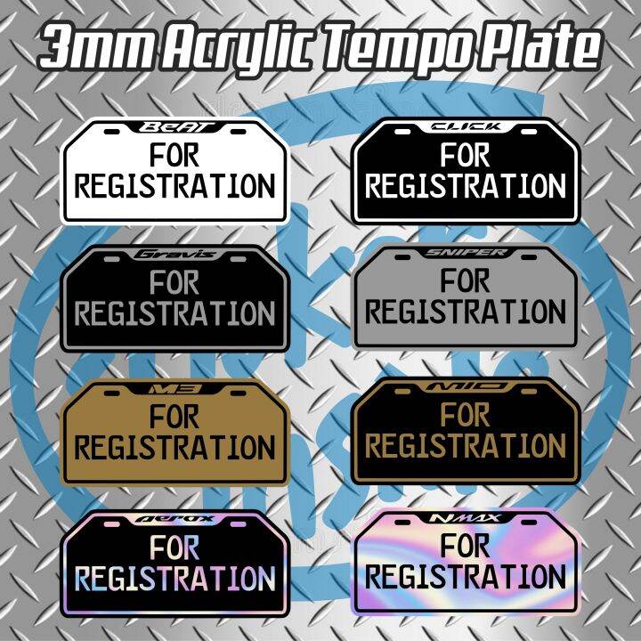 For Registration Temporary Acrylic Plate 3mm | Lazada PH