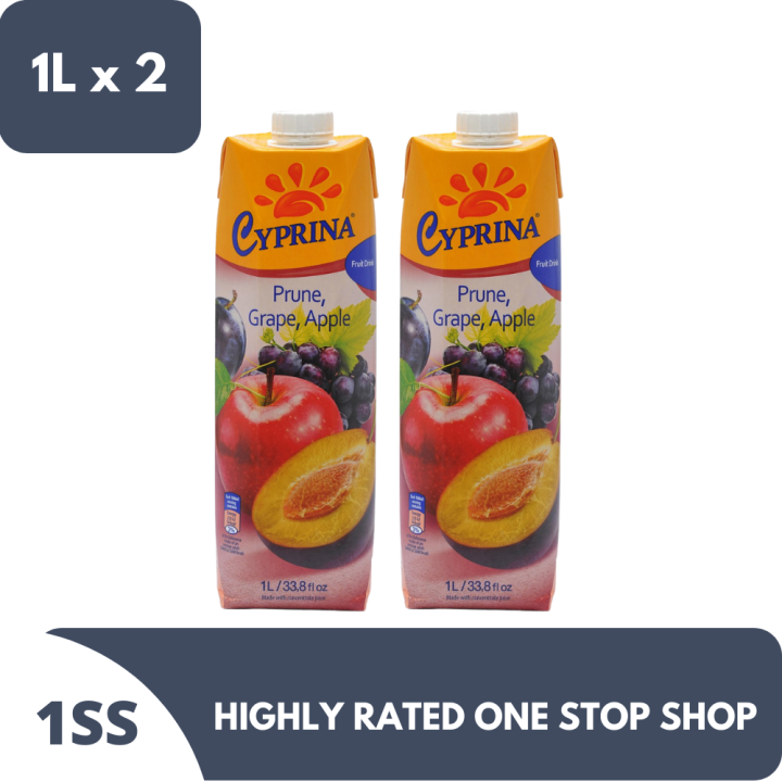 Cyprina Prune, Grape, Apple 1L x 2 | Lazada PH