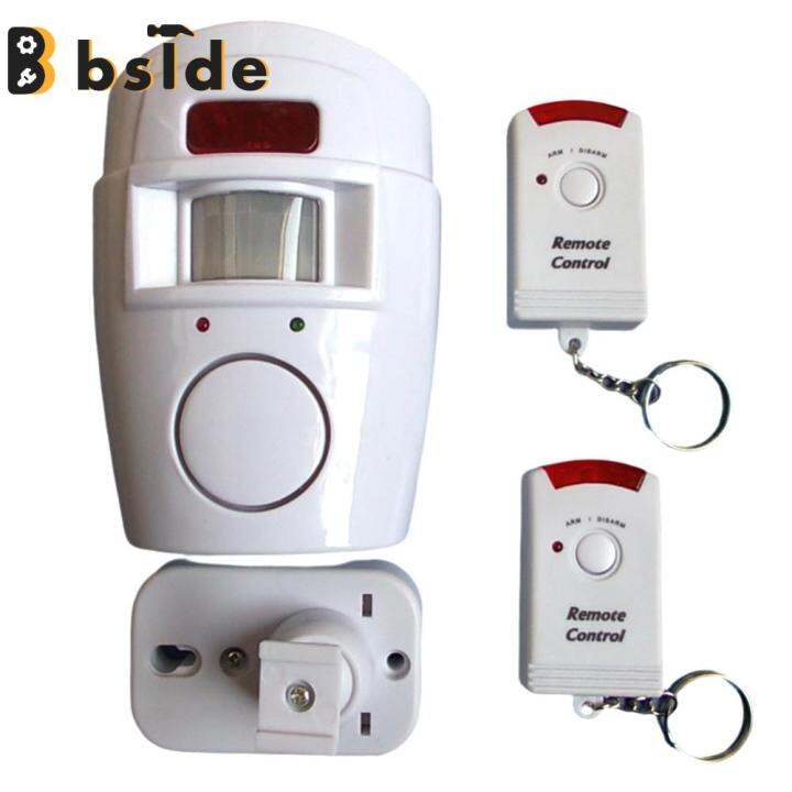 [Bside Tool Store] Motion Detector Alarm with 2 Remote Controls PIR Motion Sensor Detector Alarm ...