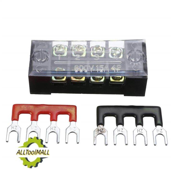 ALLToolMALL Double Row Wire Barrier Terminal Block with 2 Connector ...