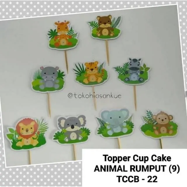 TCCB 22 - HIASAN KUR TOPPER CUP CAKE ANIMAL RUMPUT | Lazada Indonesia