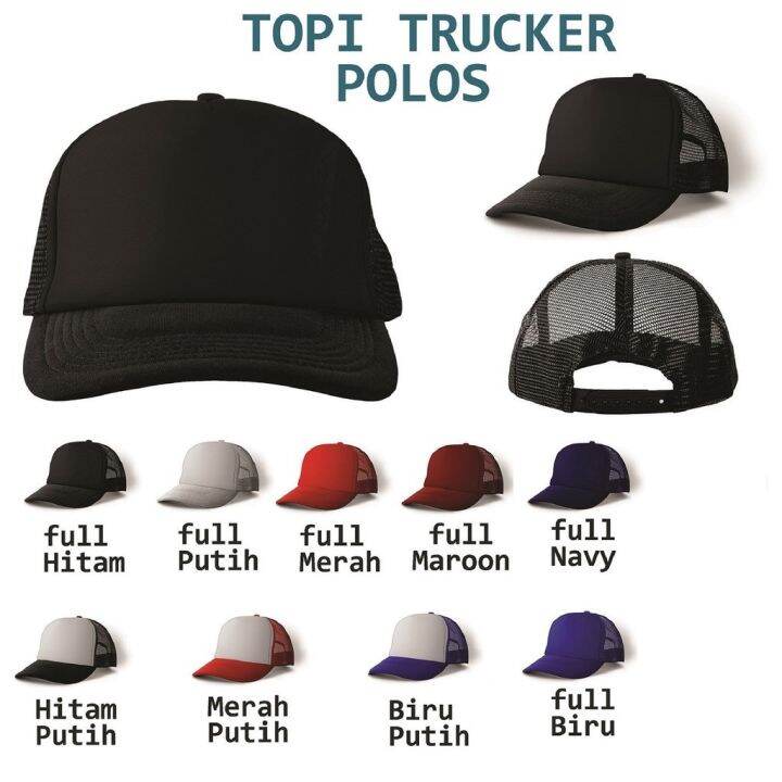 Topi Trucker Polos | Lazada Indonesia