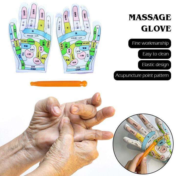 Hand Acupoint Massage Gloves The Acupuncture Point Hand Grasp Meridian ...