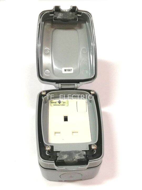 MK 86486 TC GY 13A WEATHERPROOF SWITCH SOCKET 13A S/S/O W/P IP65 (GREY ...