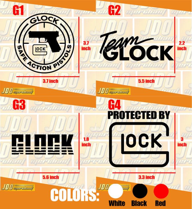 GLOCK vinyl sticker for car / motor | Lazada PH
