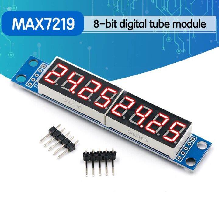 MAX7219 LED Dot Matrix 8 Digit Digital Display Control Module For Arduino 3.3V 5V ...