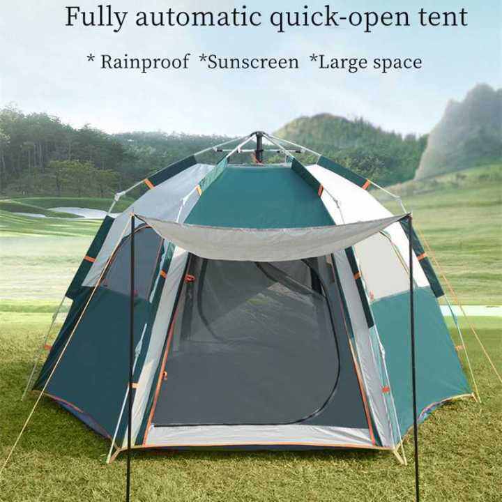 Tenda Camping Buka Otomatis Kapasitas 5 8 Orang Tenda Camping Keluarga ...