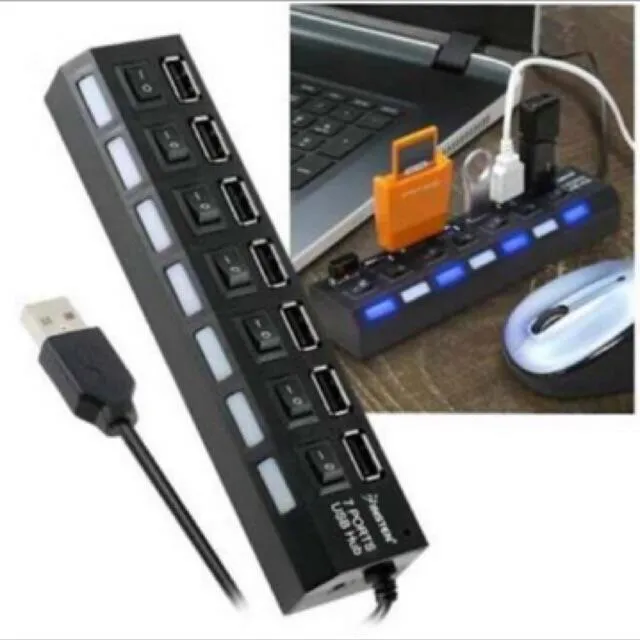 hot USB 2.0 Hi-Speed 7-Port Hub | Lazada PH