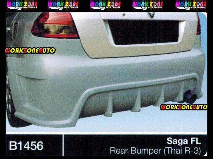 B1456 Proton Saga FL Fiber Rear Bumper (Thai R3) Body kit Bodykit | Lazada