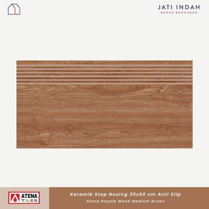 Keramik Tangga 30x60 cm Atena Royale Wood M.Brown Step Nosing (1.08m2 ...