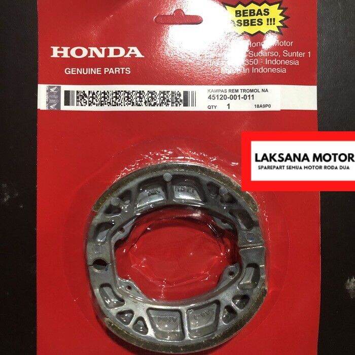 Kampas Rem Tromol Honda Supra X Fit Grand Kharisma Revo FI Blade 001 B ...