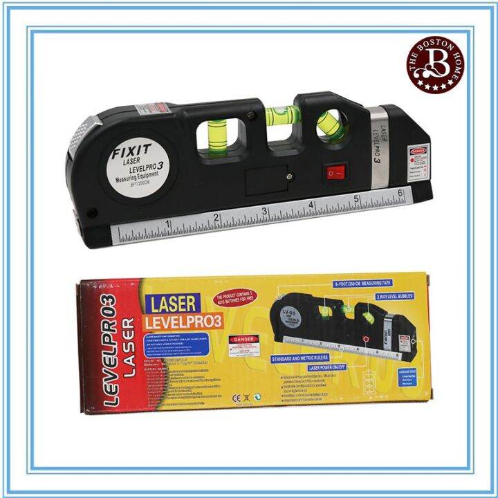 Boston home Multipurpose Level Laser Horizon Vertical Measure Tape Ruler | Lazada PH