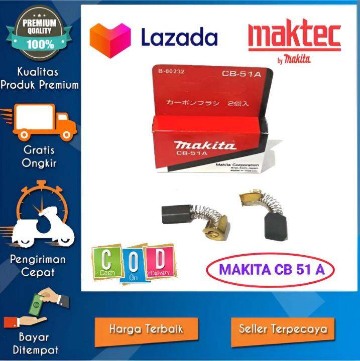 ORIGINAL!!! MAKITA Carbon Brush Arang Sepul Bostel CB 51 A / CB 51A | Lazada Indonesia