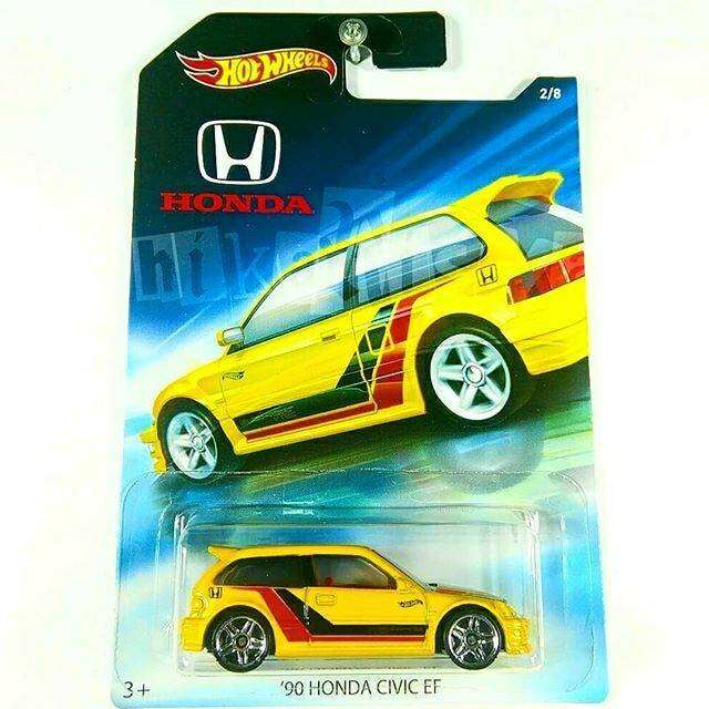 Hot Wheels Honda Civic Ef kuning Honda Series JDM cars mainan mobil ...