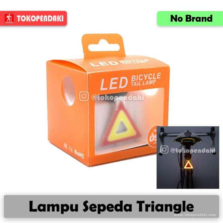 Lampu Sepeda Led Triangle Segitiga Belakang Gowes Jaga Jarak Kendaraan ...