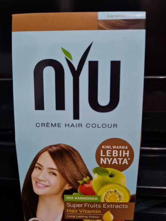 Nyu Creme Hair Colour Caramel / Semir Rambut / Pewarna Rambut | Lazada ...