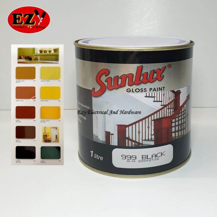 CAT SUNLUX / SUNLUX GLOSS PAINT( CAT KAYU / BESI ) (1 LITRE) NO. 3 | Lazada