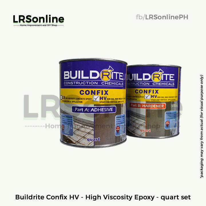 Buildrite Confix HV - High Viscosity Concrete Epoxy for Vertical Application - quart set | Lazada PH