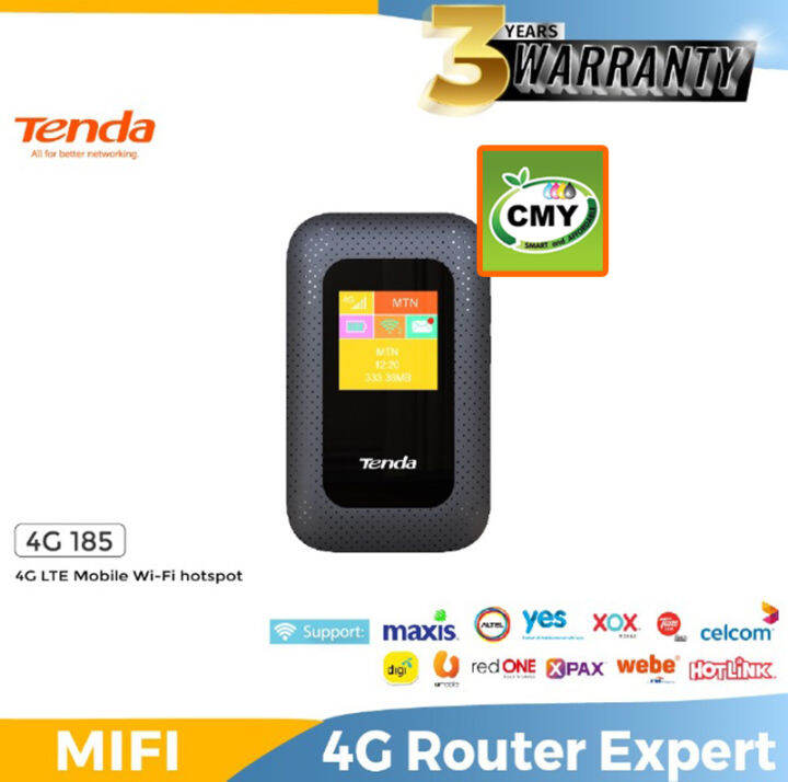 Tenda 4G185 Mobile Router Hotspot Portable Router 4G LTE Mobile Wifi 2.4GHz 150 Mbps Smooth ...