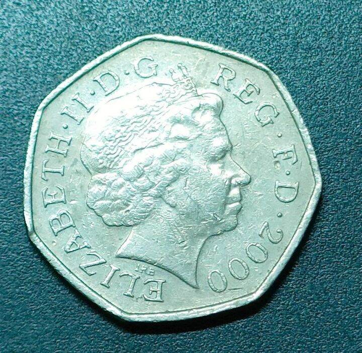 Vintage UK QE II 50 Pence 2000 Millennium Year | Lazada