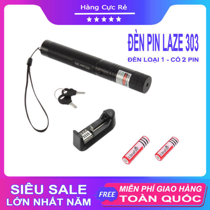 Đèn LAZE tia Xanh lá, tặng kèm 2 pin - Bút thuyết trình, chiếu bảng có ...
