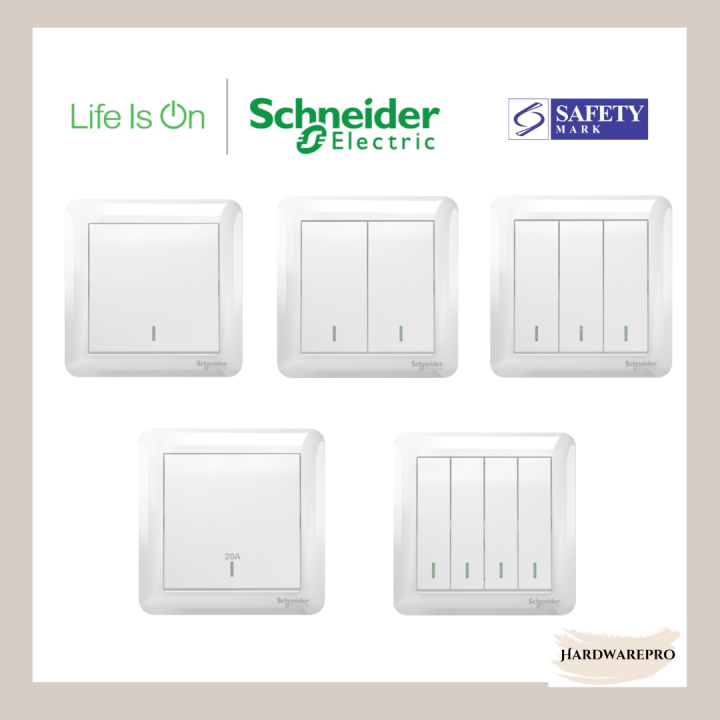 [SG STOCK] Schneider Electric Affle Plus Switch | 1 Gang | 2 Gang | 3 ...