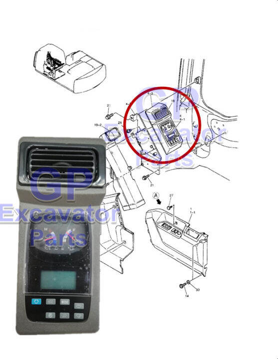 SK200-6E / SK210-6E / SK250-6E HYDRAULIC EXCAVATOR CONTROL PANEL ...