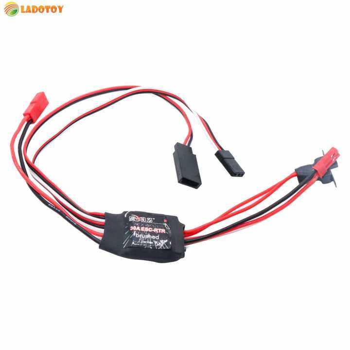 Two-way 30A ESC 2-4S Brushed Electric Speed Controller for RC 1/16 1/18 ...