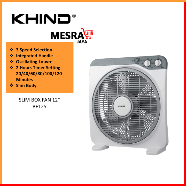Khind 12" Slim Box Fan - BF12S | Lazada