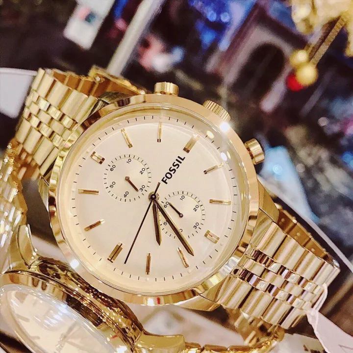 Fossil Townsman Chronograph Gold Dial Men's Watch - FS4856 | Lazada PH